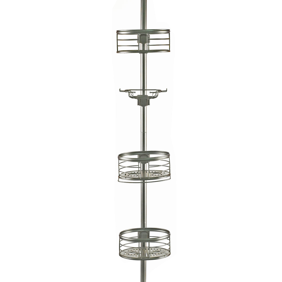 Utopia Alley PC4XX Rust-Resistant Tension Pole Shower Caddy, 3 Shelves