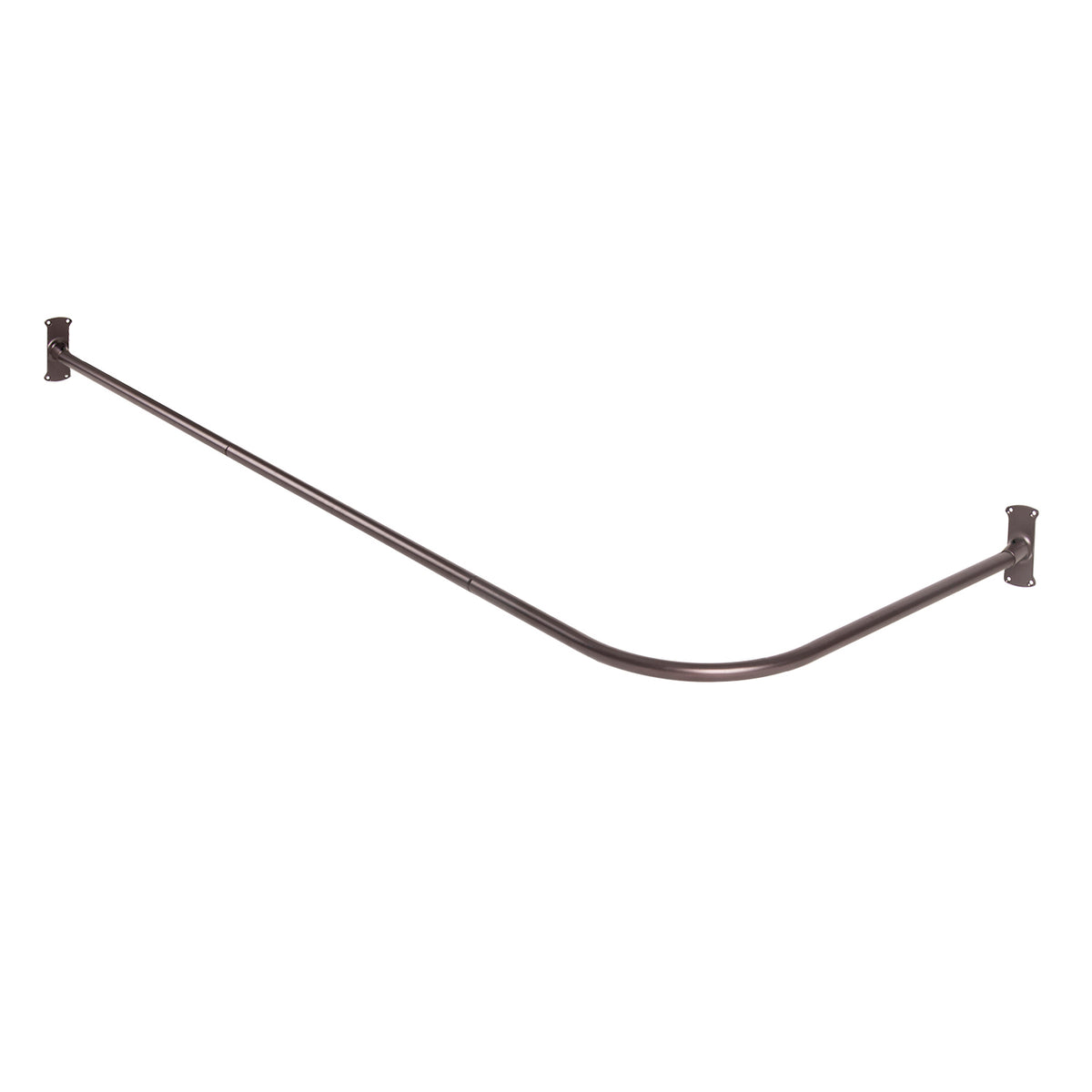 Utopia Alley LR1RB 68x28in Rustproof L-Shaped Corner Shower Rod, Bronz